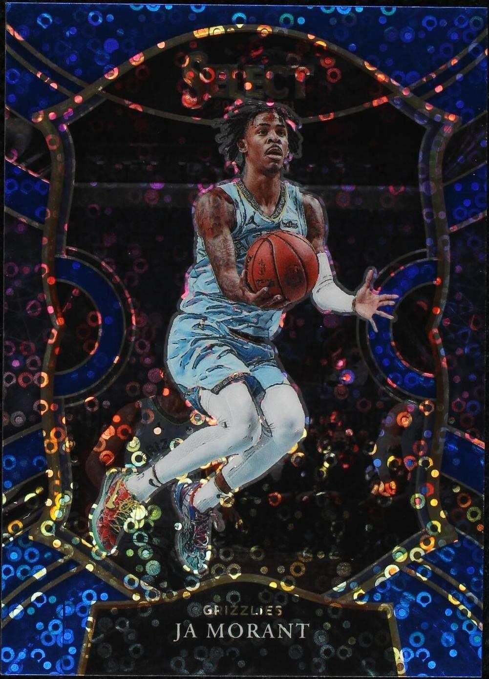 2020-21 Panini Select - Concourse Ja Morant #60 Blue Disco Prizm /25 ...