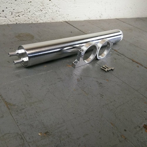 1900-27 Early Cars 15" Polished Aluminum Radiator Overflow Puke Tank gm ...