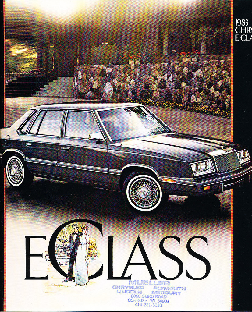 1983 Chrysler E-Class E Class Sedan Original Dealer Car Sales Brochure ...