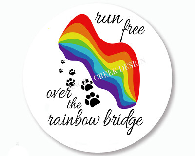 Pawprints Run Free at the Rainbow Bridge Envelope Seals Pet Memorial ...
