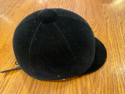 Kids Velvet Black Horse Riding Helmet Equestrian | eBay