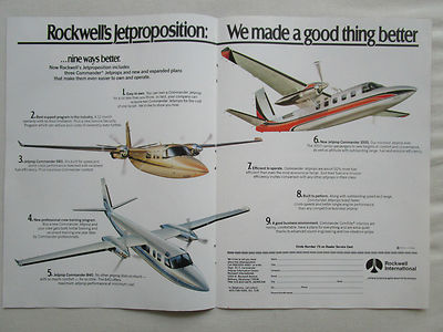 9/1980 PUB ROCKWELL JET PROP COMMANDER 840 980 1000 AIRCRAFT AVION ...