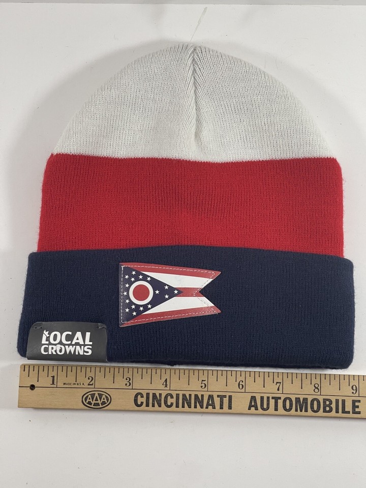 Ohio Flag All State Knit Cap Beanie Toboggan Local Crowns NWT | eBay