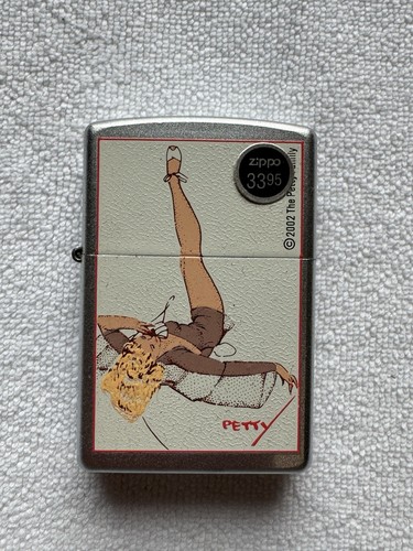 2002 Zippo Lighter Petty Pin-Up Reclining Blonde – Leg Up Pose – Sealed ...