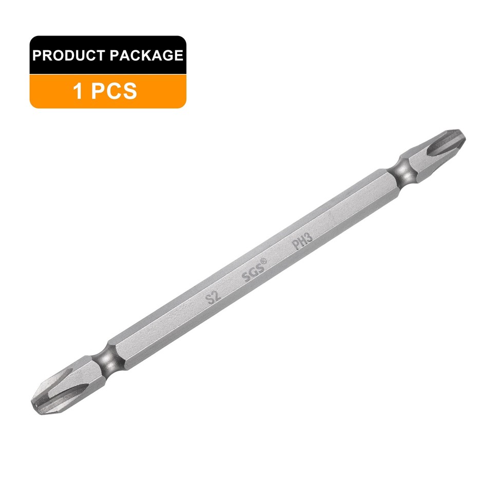 PH3 Magnetic Double Ended Phillips Screwdriver Bit 4.33" Length 6.35mm ...