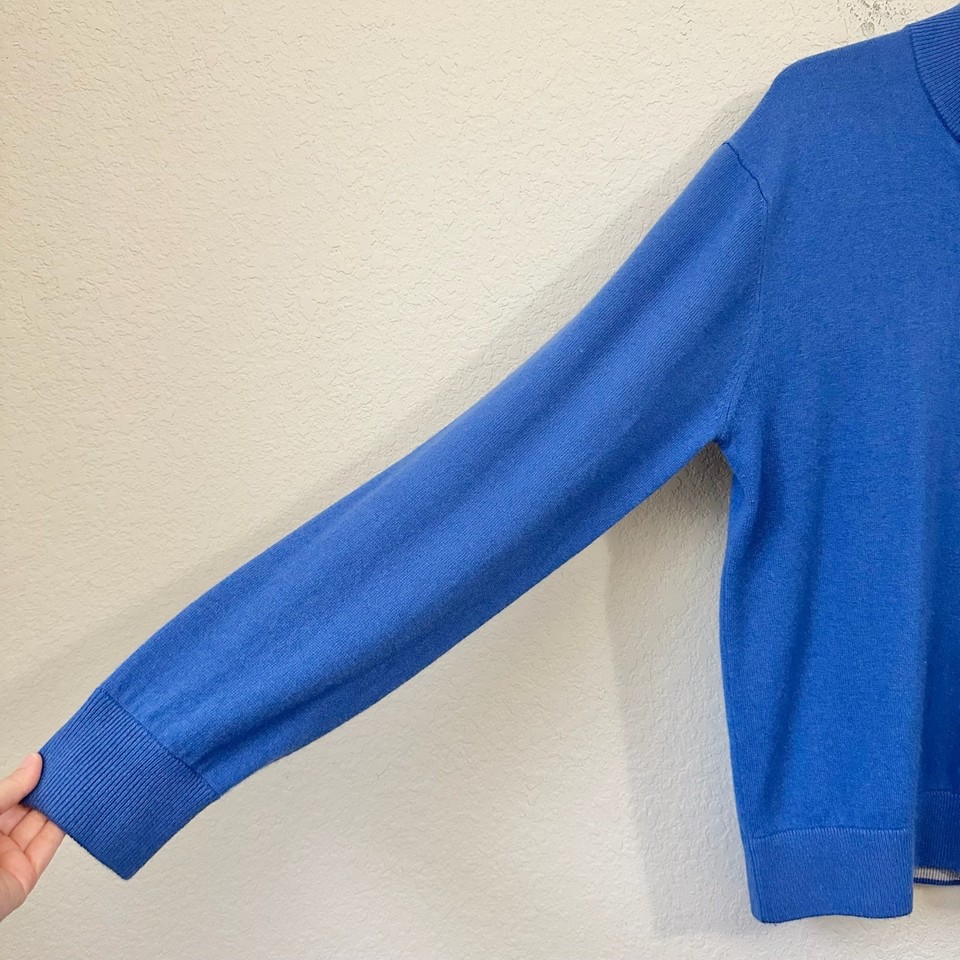 GREYSON Sebonack Sweater Mens L Blue 1/4 Zip Pullover Cashmere Wool ...