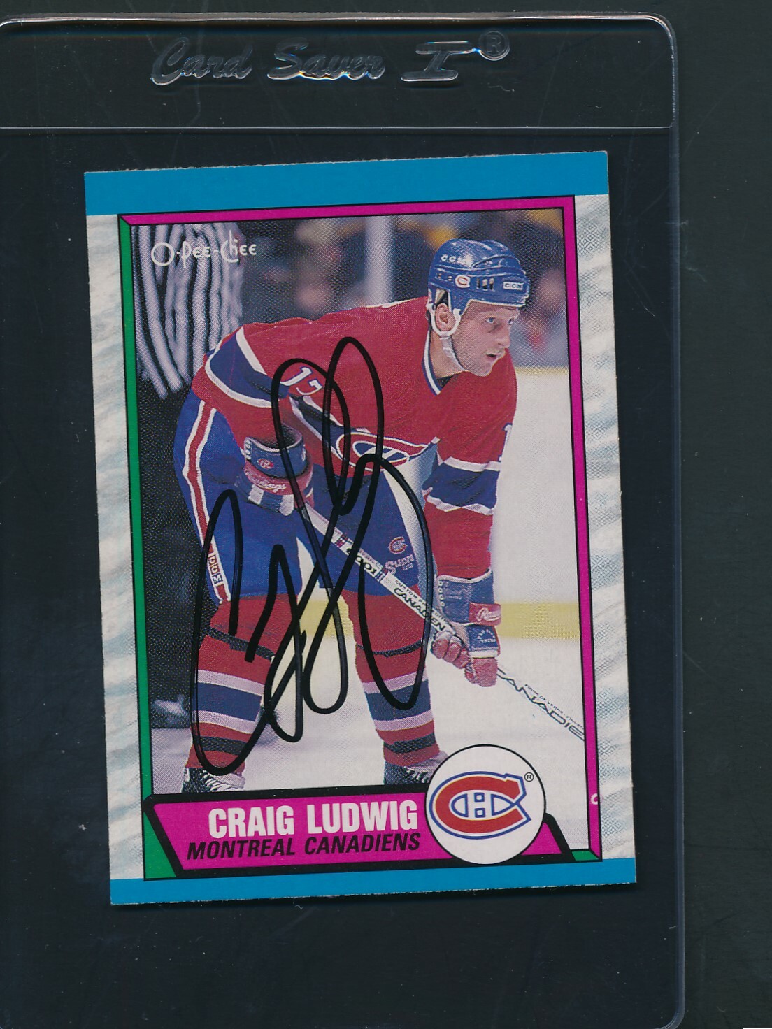 1989/90 O-Pee-Chee #236 Craig Ludwig Canadiens Signed Auto *C1802 | eBay