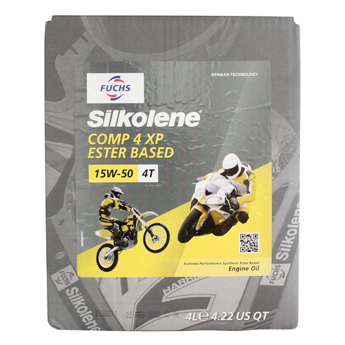 Silkolene Comp 4 15W-50 XP 4-Stroke Bike 15W50 Engine Oil Fuchs - 4L ...