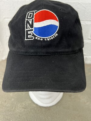 Pepsi One Calorie Hat Cap Black One Size Adult Adjustable Strap Back ...