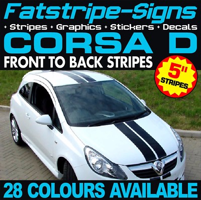 to fit VAUXHALL CORSA D STRIPES GRAPHICS STICKERS DECALS SXI GSI VXR S ...