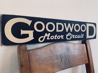 Goodwood Sign Race Circuit Motor Vintage Style Wooden Plaque Garage ...