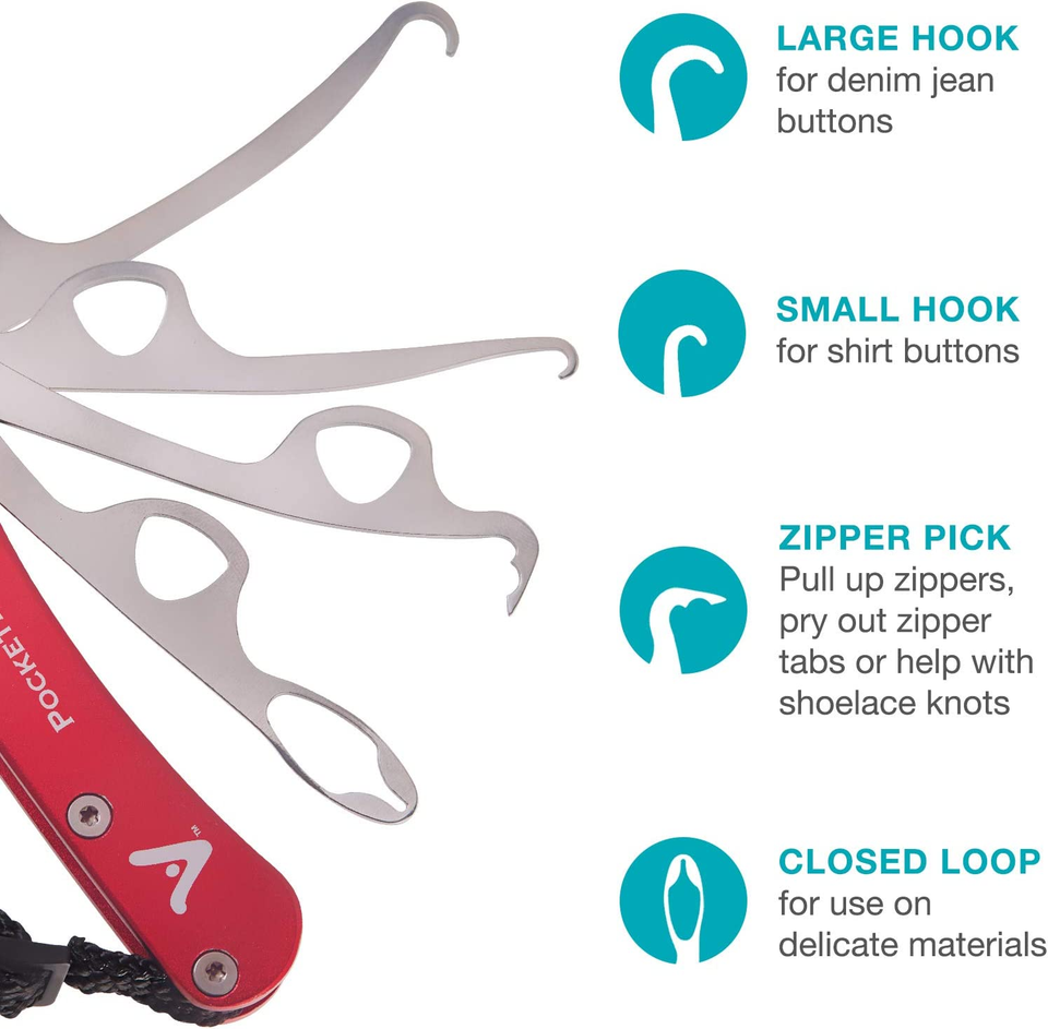 Zipper Pull and Button Hook Pocket Dresser and Dressing Aid for ...