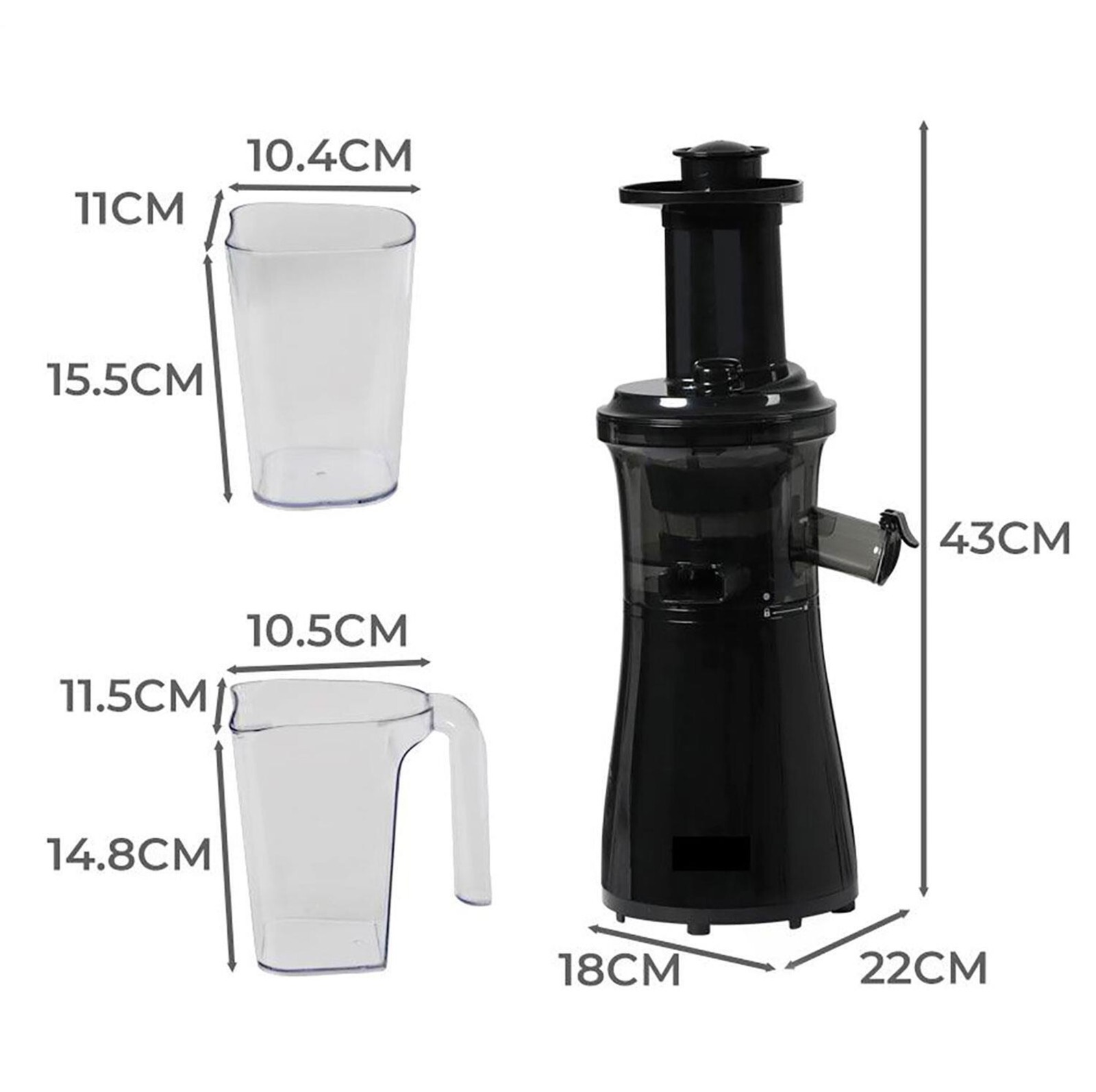Taylor & Brown Slow Masticating Juicer Extractor for Vegetables Fruit ...