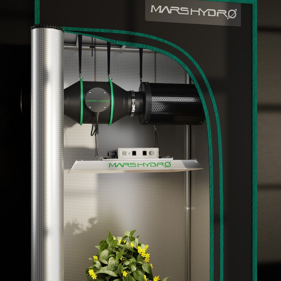 Mars Hydro 4'' 6'' Inline Fan Carbon Filter Extraction Fan Kits for ...