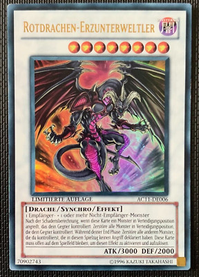 GERMAN Red Dragon Archfiend Ultra Rare AC11-DE006 Yugioh Advent ...