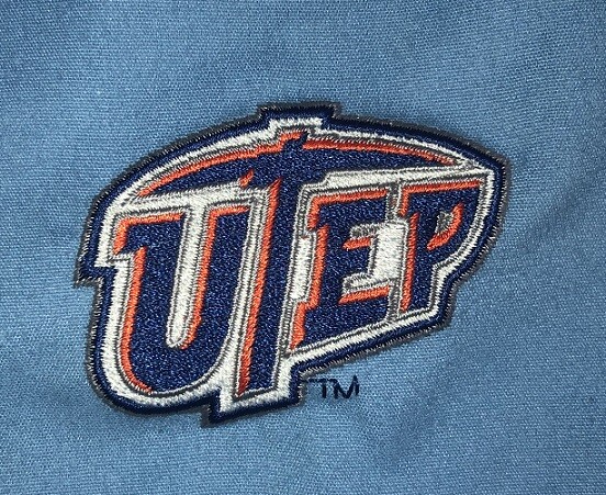 UTEP Minors Small Sky Embroidered "UTEP" Logo Nursing Scrub One Pocket ...
