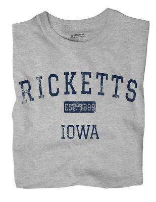 Ricketts Iowa IA T-Shirt EST | eBay