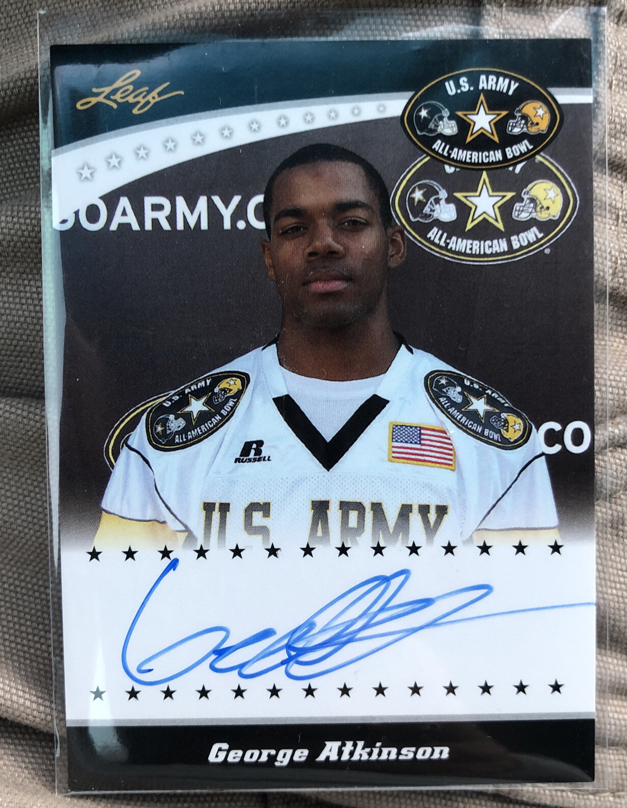 2011 Leaf Army All-American Bowl George Atkinson Auto Notre Dame ...