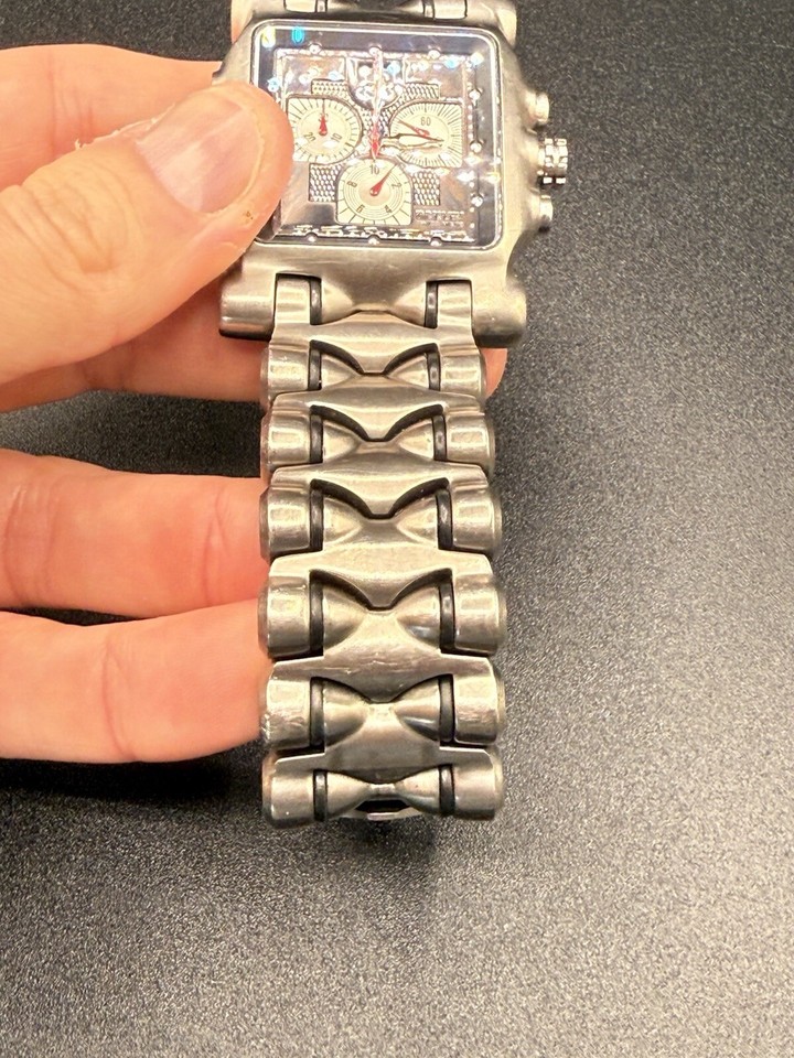 Oakley Minute Machine Titanium Black Silver Subdials Watch | eBay