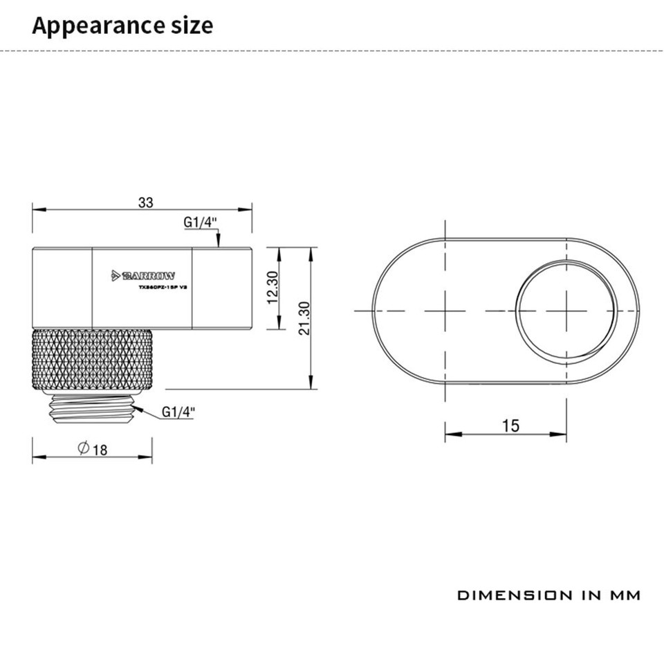 "Barrow 360 Rotary Male to Female Rotary Offset Fitting | TX360PZ-15 ...