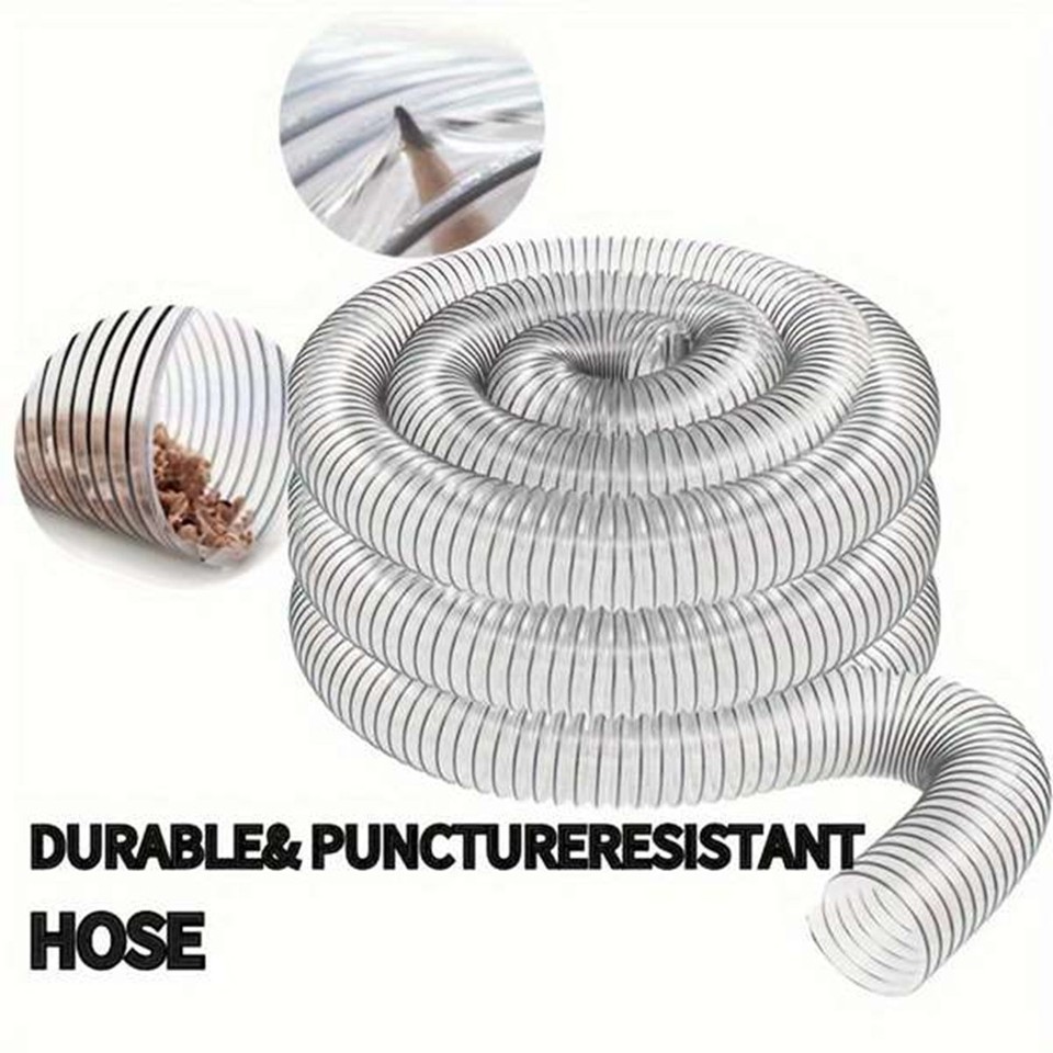 2X(2Inch OD 50mm Clear PVC Dust Collection Hose for Use with Dust4125 ...