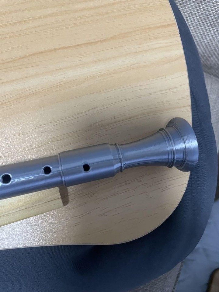 3D Printed Silver Recorder Musical Instrument Used OOB | eBay