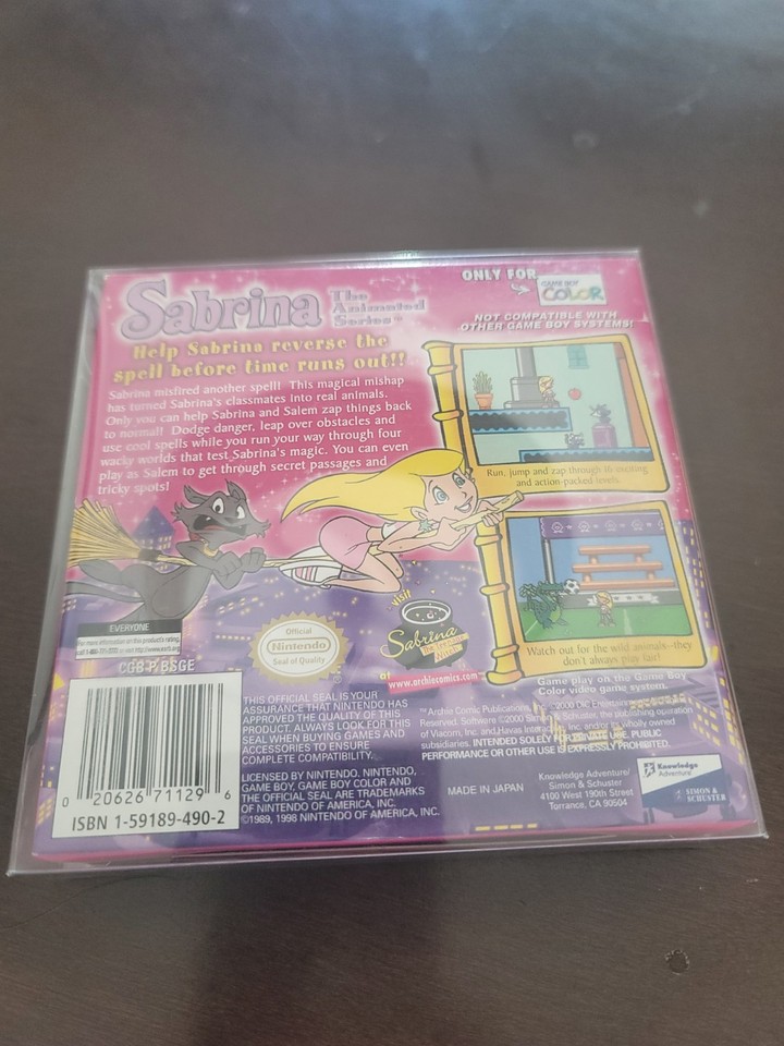 Sabrina The Animated Series Zapped! GameBoy Color Sealed in protective ...