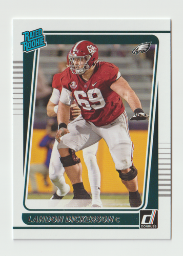 2021 Donruss Football #305 Landon Dickerson RR RC - Philadelphia Eagles ...
