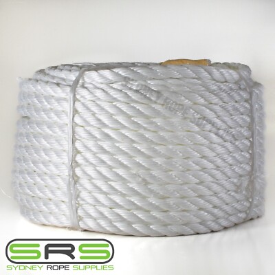 50MTRS X 16MM POLYPROPYLENE WHITE ROPE | eBay Australia