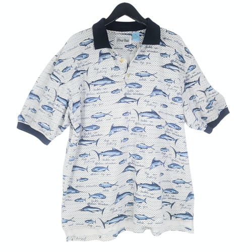 VTG 90s River Run XL Fishing Lure Bass Salmon Swordfish Fish Short ...