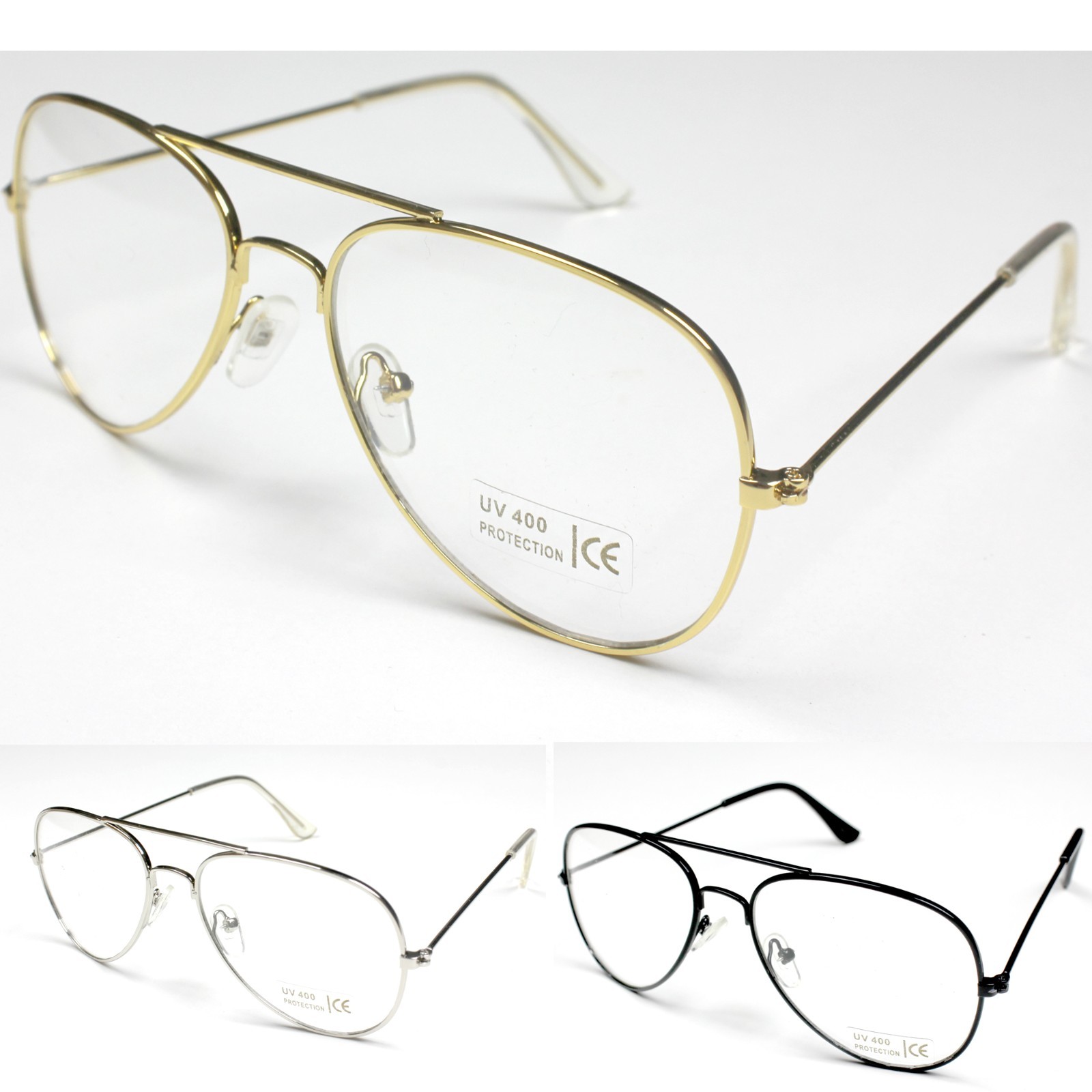 Classic Pilot Tear Drop Style Clear Lenses Glasses Frame KIDS Girls ...