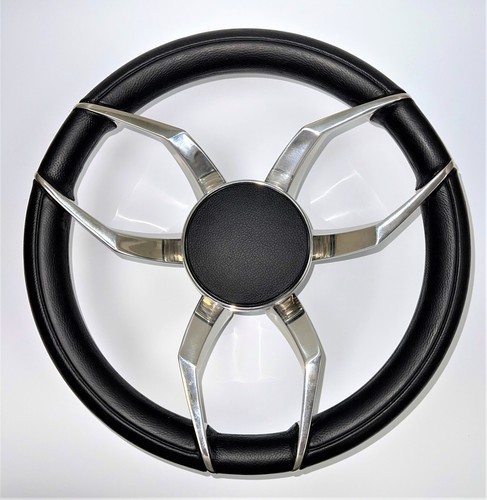 New GUSSI ITALIA Boat Steering Wheel Polished Stainless Steel Spokes ...