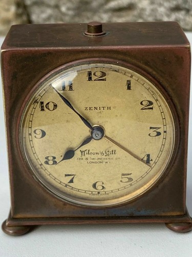 Antique ZENITH Wilson&Gill Regents London Swiss Table Traveling Alarm ...