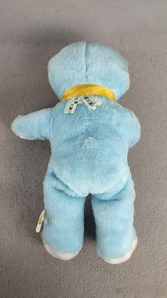 Light Blue Bear Bib White Plush Vintage Teddy Bear 45CM | eBay UK