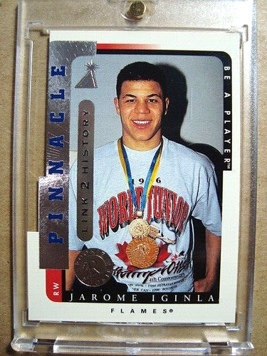 1996-97 Jarome Iginla Pinnacle Be A Player Rookie Link 2 History Die ...