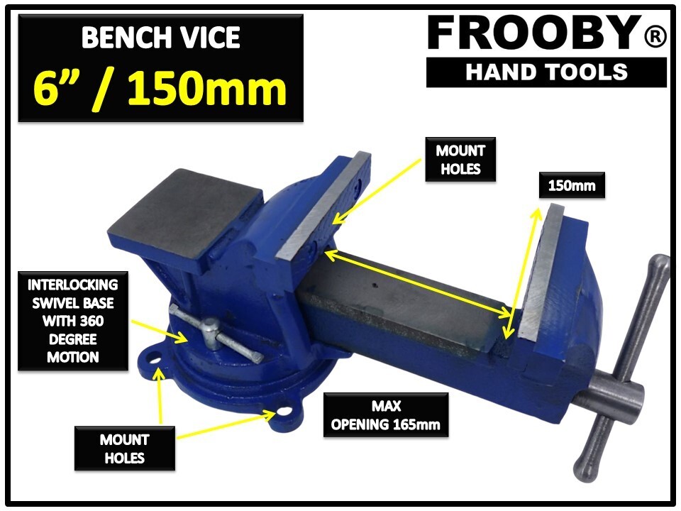 Heavy Duty Bench Vice Swivel Base Workshop Engineers Vice Vise Clamp ...
