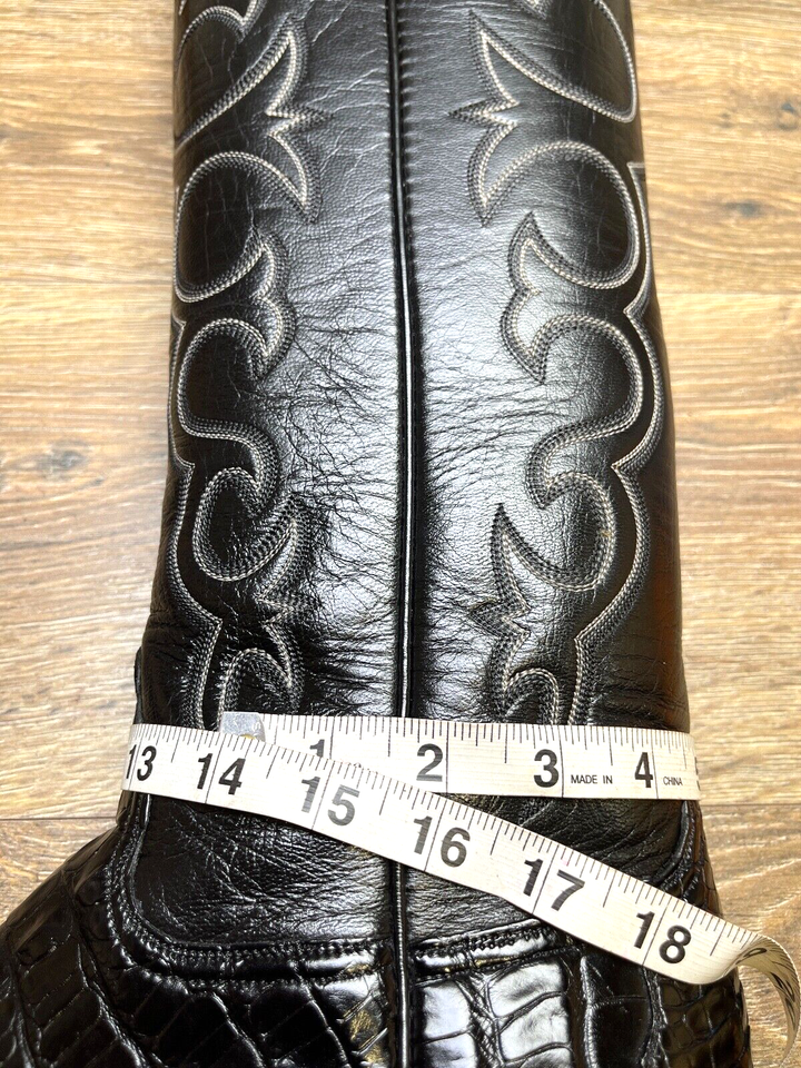 AMMONS EXOTIC ALLIGATOR TAIL STOVEPIPE SHAFT 12B MENS COWBOY BOOTS | eBay