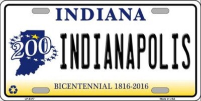 INDIANAPOLIS METAL NOVELTY LICENSE PLATE TAG | eBay