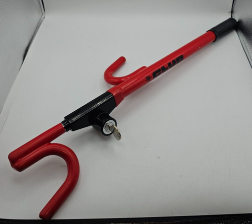 The Club Original Club Steering Wheel Lock with KEY Red | eBay