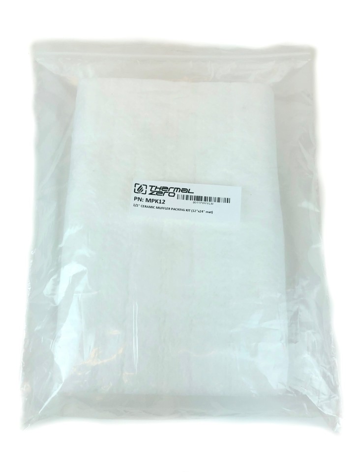 Ceramic Muffler Packing Baffle Wrap 1/2" x 12" x 24" | Extreme High ...