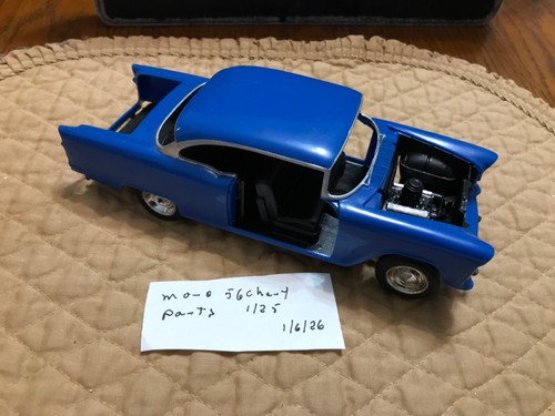 REVELL 1/25 VINTAGE 1955 CHEVY BUILDER/PARTS CAR STARTED MISSING PARTS ...