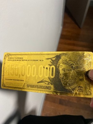 Sprayground $150 Million Shark Gold Foil Tag – Rare Red Back ...