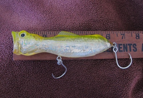 Large MATZUO Topwater Jerk / Popper Plug Lure: 6"; 2.6oz - UNUSED COND ...