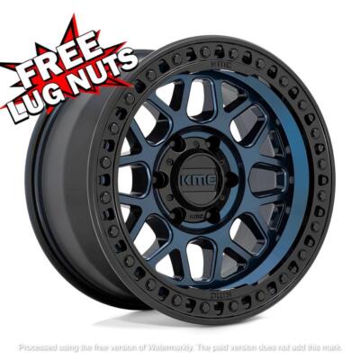 18 inch 18x8.5 KMC KM549 GRS BLUE BLACK wheels rims 6x5.5 6x139.7 +0 | eBay