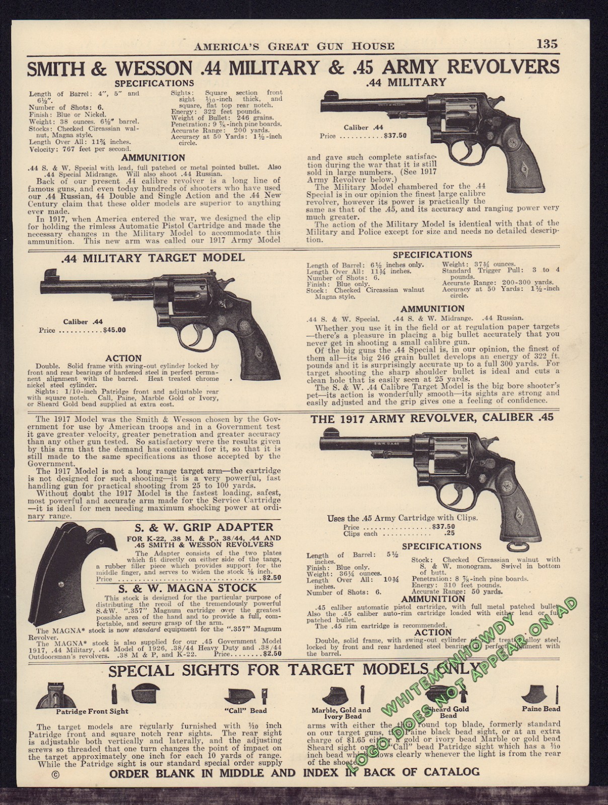 1940 SMITH & WESSON .44 Military, .45 1917 Army Revolver AD | eBay