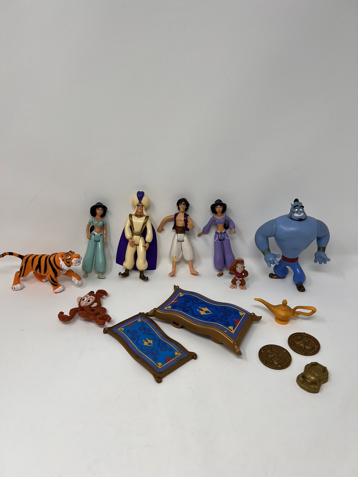 Vintage Disney Aladdin Action Figure Lot Toy 1992 Mattel Genie Jasmine ...