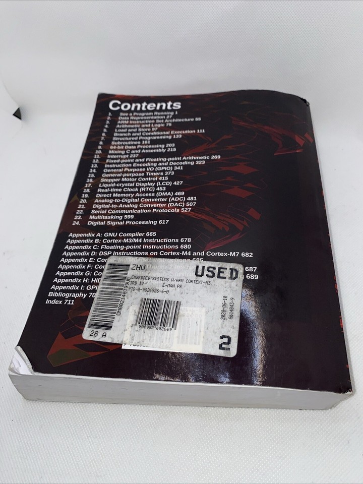 Embedded Systems with ARM (register Mark) Cortex-M Microcontrollers in Assembly 9780982692660 | eBay