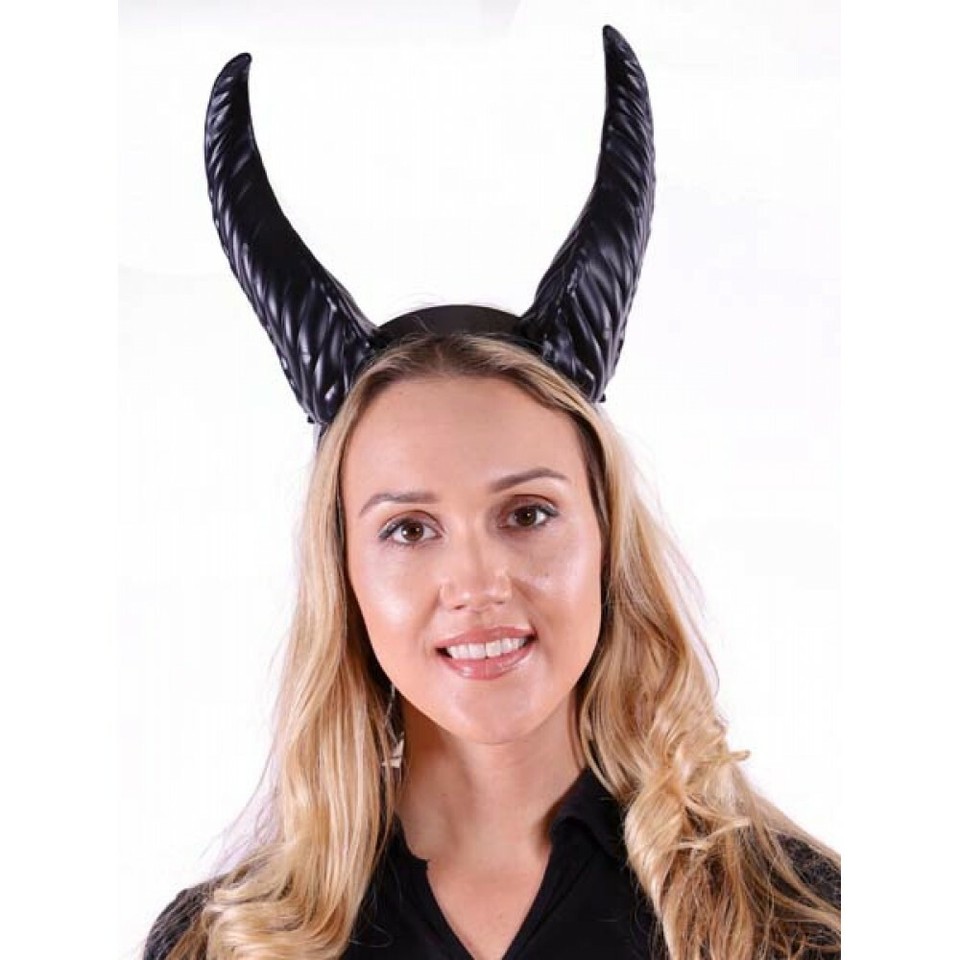 GARGOYLE BEAST HORNS DEMON DEVIL GOAT BULL MALEFICENT COSTUME HEADPIECE ...
