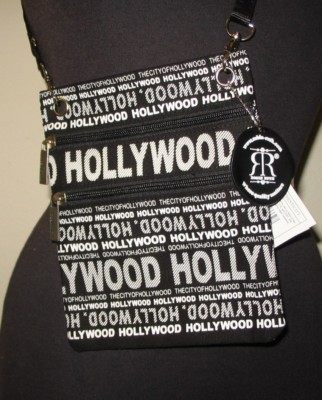 New Robin Ruth Hollywood White lettering Neck Wallet/ Pouch 8 x 6.5 x 1 ...