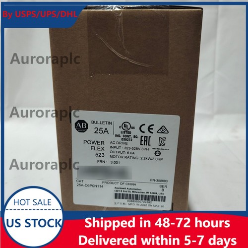 NEW in box 25A-D6P0N114 Allen Bradley PowerFlex 523 2.2kW (3Hp) AC ...